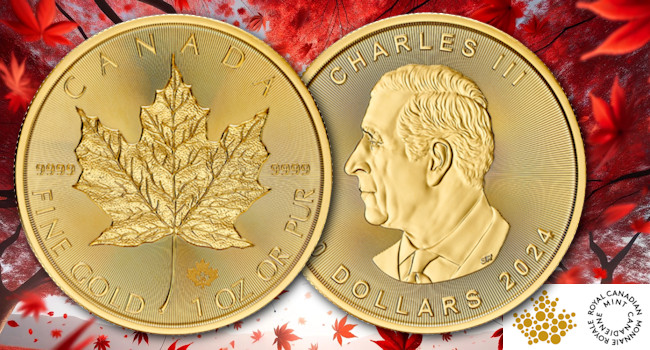 2024 Maple Leaf Feingold AnlagemÃŒnzen aus Kanada | Royal Canadian Mint