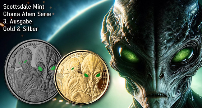Scottsdale Mint: Ghana Alien Serie 2023