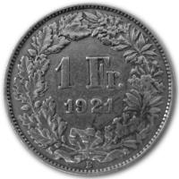 Schweiz - 1 SFR (1875 bis 1967) - Silber im Online-Shop www.Silbertresor.de kaufen 12061