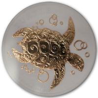 Niue - 2 NZD Turtle 2022 - 1 Oz Silber Gilded Color im Online-Shop www ...