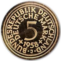 Deutschland - Das Deutsche Geld in Gold: 5 DM - Gold im Online-Shop www ...