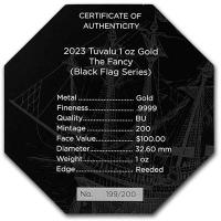 Tuvalu - 100 TVD Black Flag The Fancy 2023 - 1 Oz Gold im Online-Shop ...