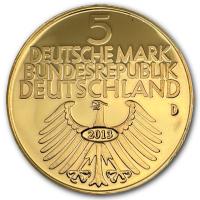 Deutschland - GoldprÃ€gung der ersten 5 DM GedenkmÃŒnzen - Gold PP im ...