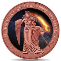 Germania Mint - 5 Mark Moldavite Meteorite Germania 2019 - 1 Oz Silber ...