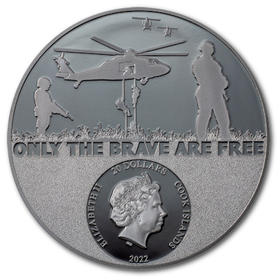 Cook Island - 20 CID Special Forces - Real Heroes 2021 - 3 Oz Silber