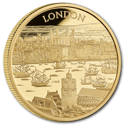 Großbritannien - 200 GBP City Views (1.) London 2022 - 2 Oz Gold PP