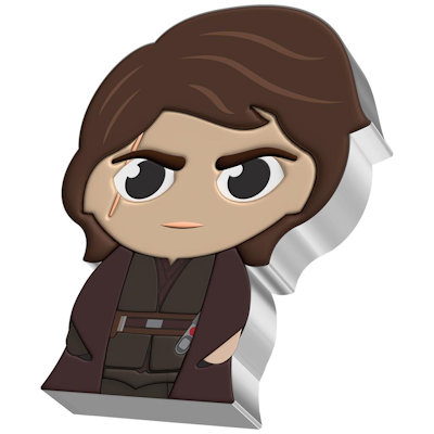 Niue - 2 NZD Chibi Star Wars (19.) Anakin Skywalker(TM) 2023 - 1 Oz Silber