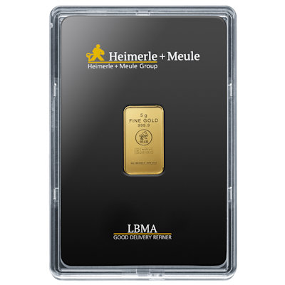 Heimerle + Meule - Goldbarren geprägt - 5g Gold