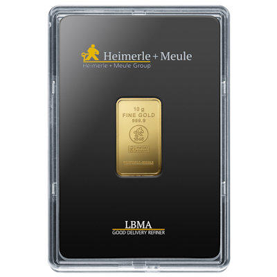 Heimerle + Meule - Goldbarren geprägt - 10g Gold