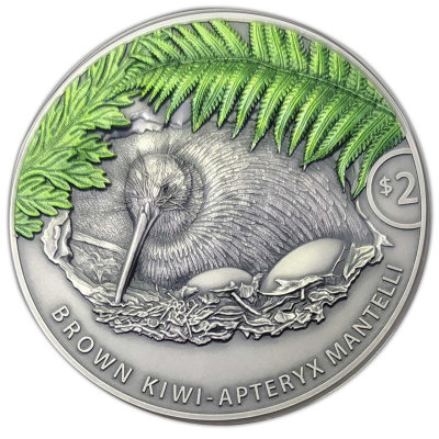 Neuseeland - 10 NZD Kiwi 2021 - 2 Oz Silber - HighRelief Proof
