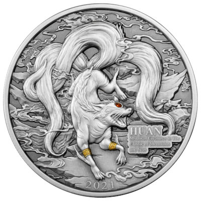 Samoa - 8 Dollar The Mythical Creatures HUAN 2021 - 3 Oz Silber